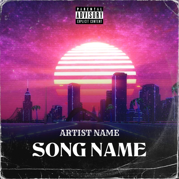 city retro mixtape cover art album cd artwork | PosterMyWall