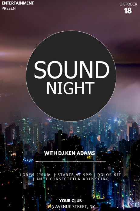 City sound flyer template | PosterMyWall