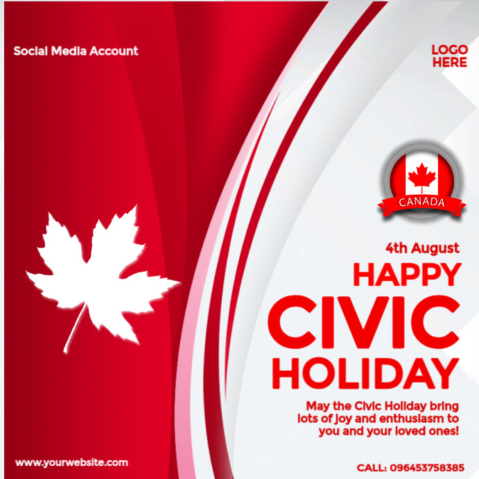 Copy of Civic Holiday Canada | PosterMyWall