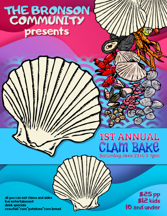 Copy of clam bake crab boil flyer template | PosterMyWall