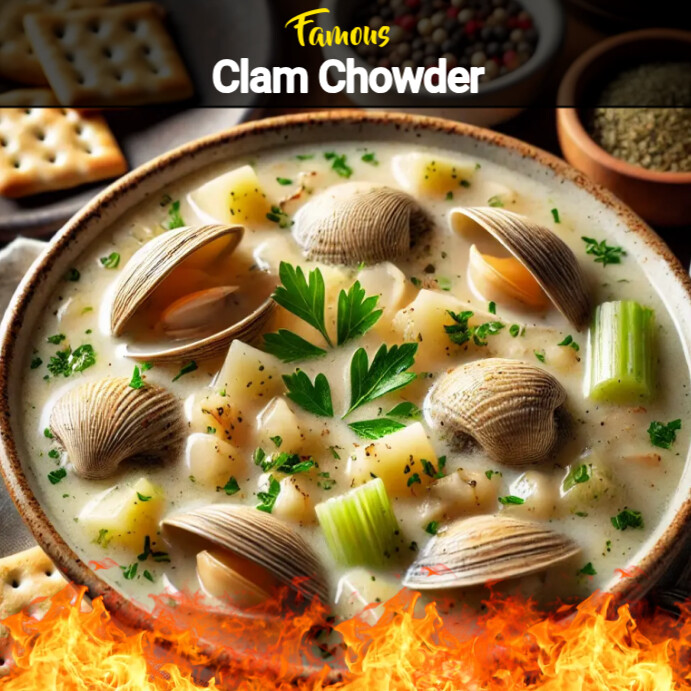 Copy of Clam Chowder Soup | PosterMyWall