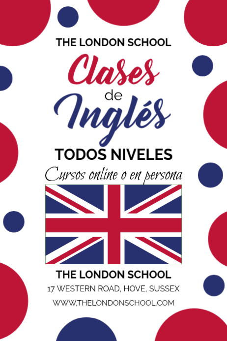 Plantilla de Clases de Inglés Poster Template | PosterMyWall