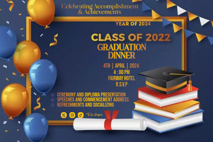 Class of 2022 graduation Template | PosterMyWall