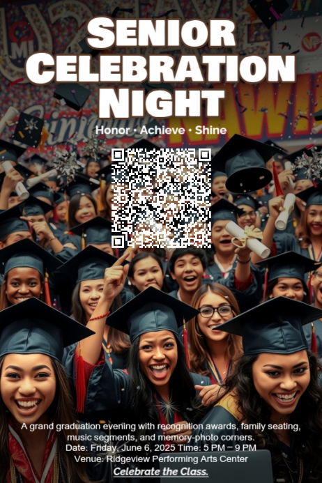 Class of 2025 Celebration Burst Poster Template | PosterMyWall