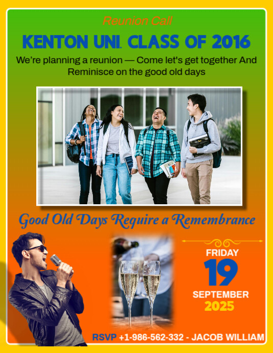 Class Reunion Invite Ad Template | PosterMyWall