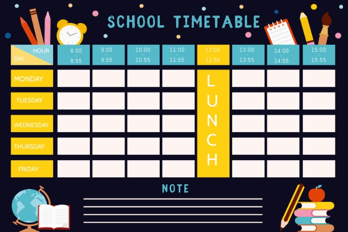 Copy of Class Schedule Template | PosterMyWall
