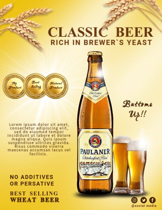 Classic Beer Ads Template | PosterMyWall