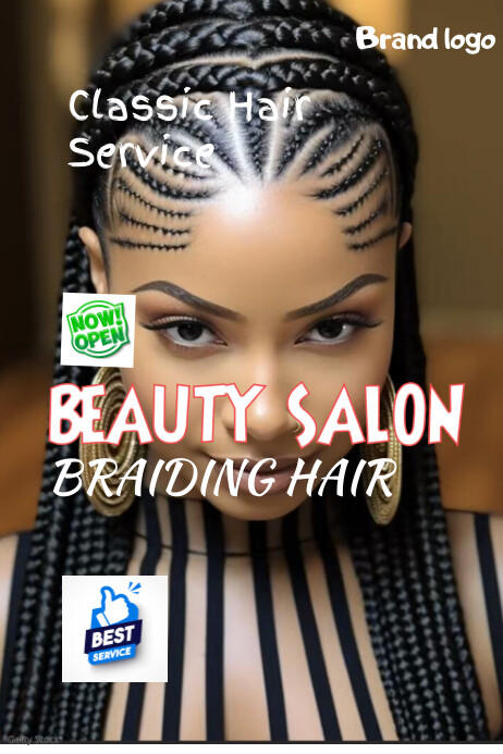 Copy of Classic Braiding beauty Salon poster | PosterMyWall