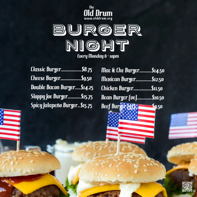 Classic Burger Night $ Instagram Template | PosterMyWall