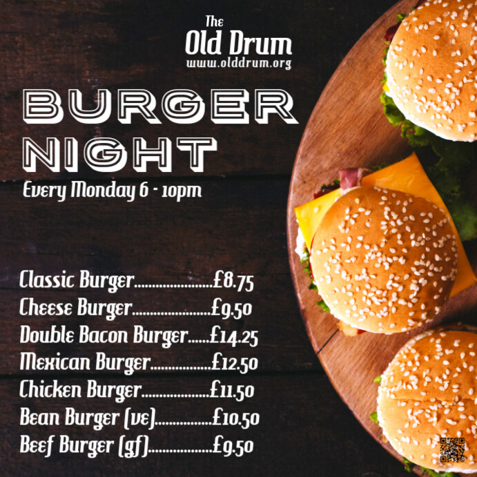 Classic Burger Night Instagram Template | PosterMyWall