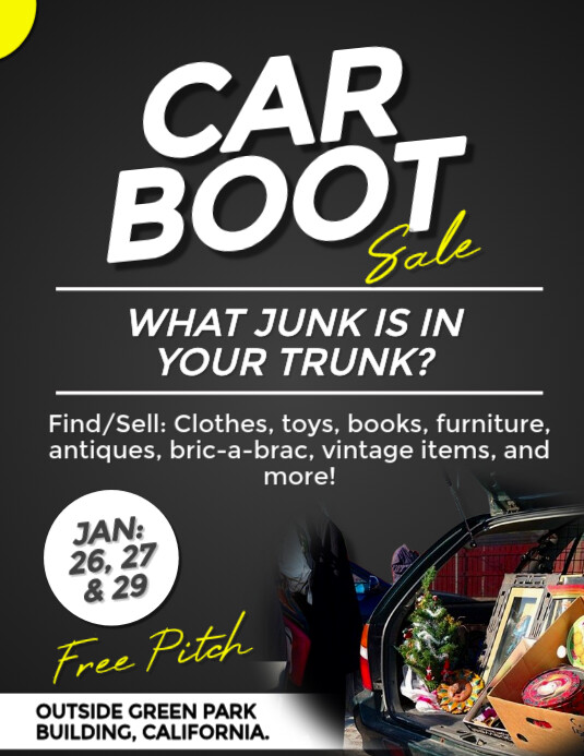 Classic car Boot Sale Flyer Template | PosterMyWall