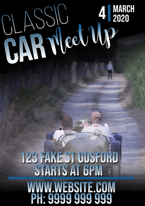classic car meet up Template | PosterMyWall