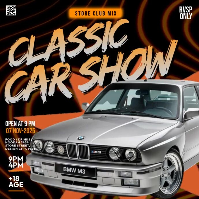 Classic Car Show Template | PosterMyWall
