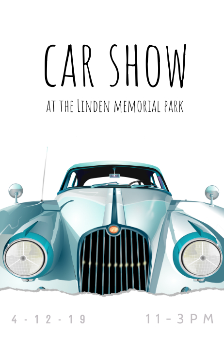 classic car show flyer poster template | PosterMyWall