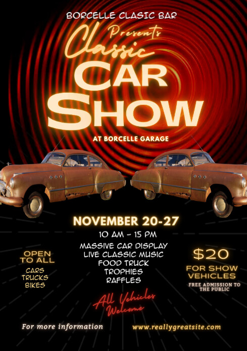 classic car show instagram post Template | PosterMyWall