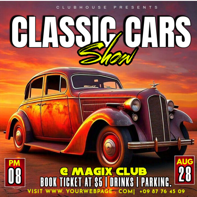 classic cars night , cars night Template | PosterMyWall