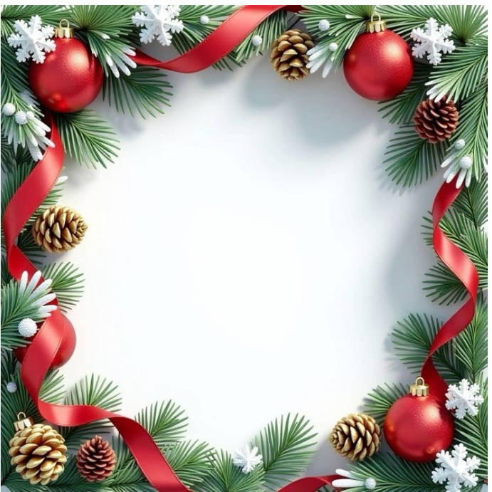 Classic Christmas wreath frame Template | PosterMyWall