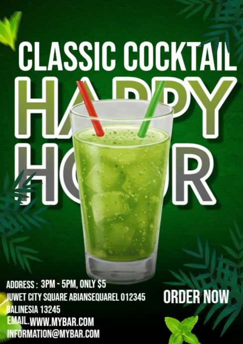 Classic Cocktail ad Template | PosterMyWall