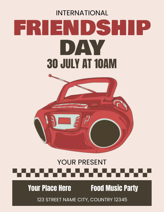 Classic Friendship Day Celebration Flyer Template | PosterMyWall