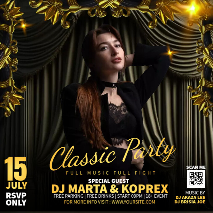 Classic Party Template | PosterMyWall