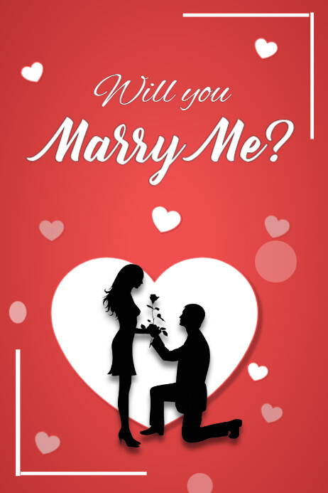 Marry me classic proposal card Template | PosterMyWall