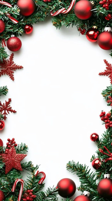 Classic red Christmas frame template | PosterMyWall