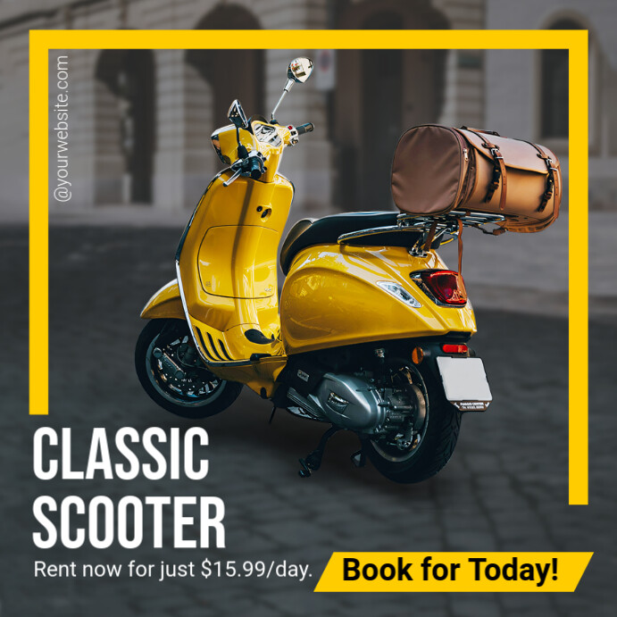 Classic Scooter For Rent Instagram Post Template | PosterMyWall