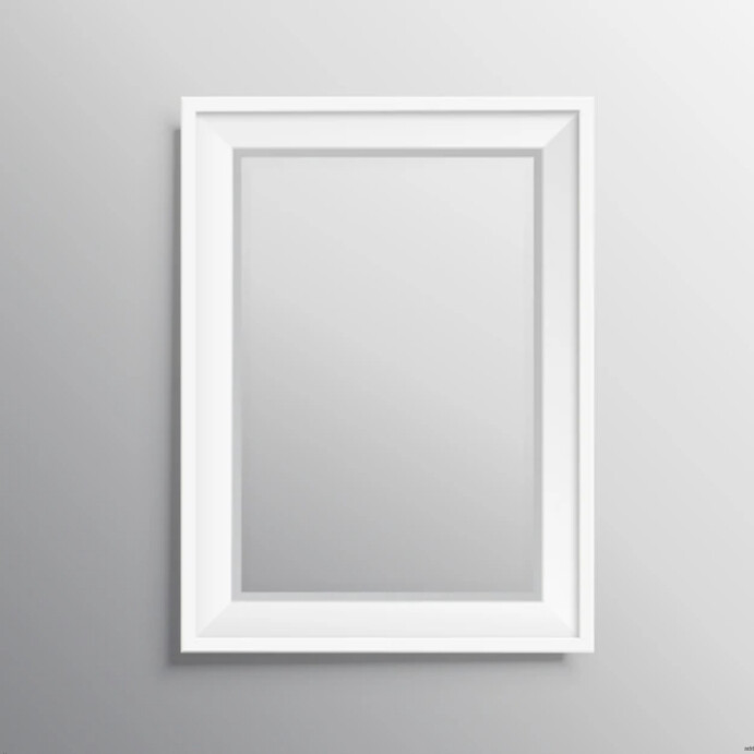 Plantilla de Classic White mirror frame | PosterMyWall