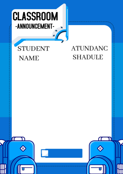 Copy of Classroom announcement | PosterMyWall