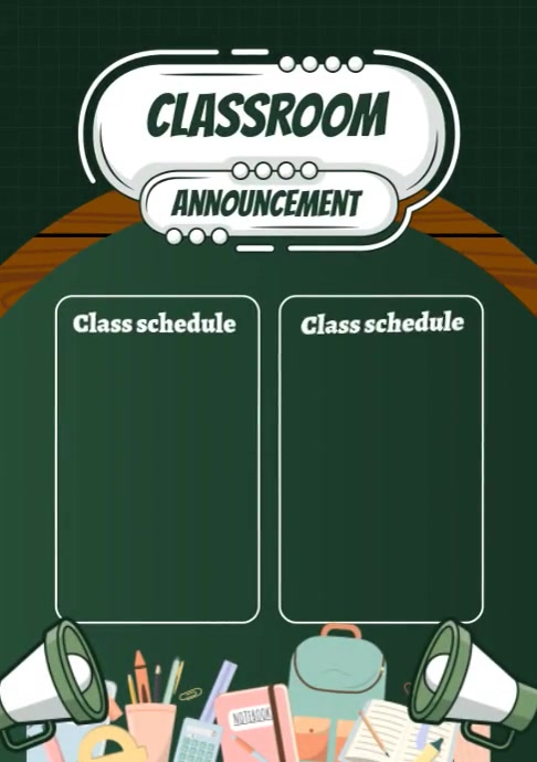 Classroom Announcement Templat | PosterMyWall