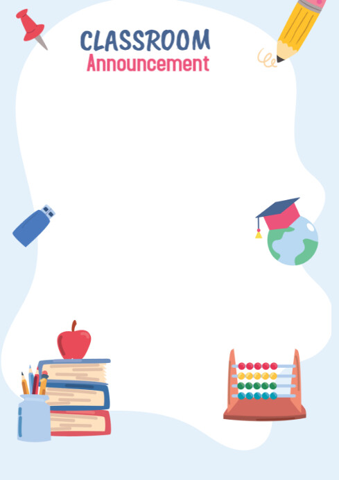 Copy of Classroom announcement | PosterMyWall