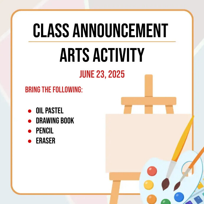 Classroom Announcement Template | PosterMyWall