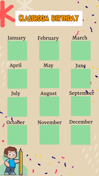 Copy of Classroom Birthday instagram story template. | PosterMyWall