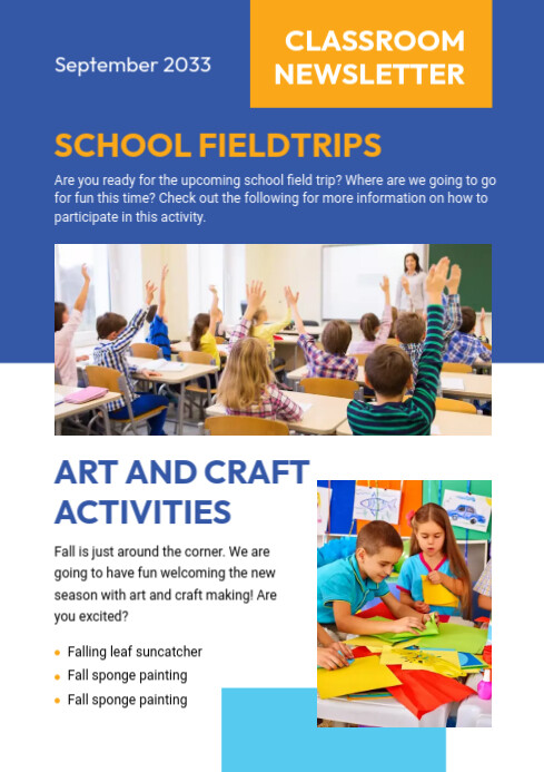 Copia de Classroom Newsletter Flyer Template | PosterMyWall