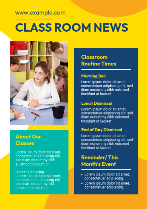 Classroom Newsletter Flyer Template | PosterMyWall