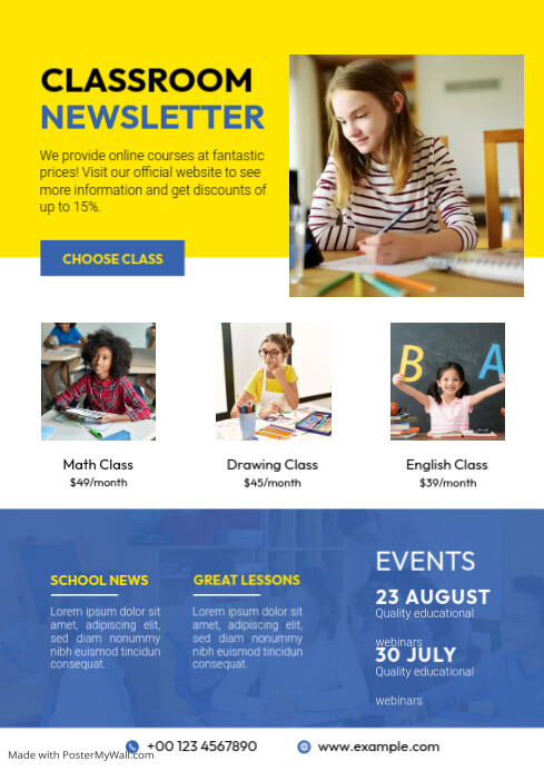 Classroom Newsletter Template | PosterMyWall