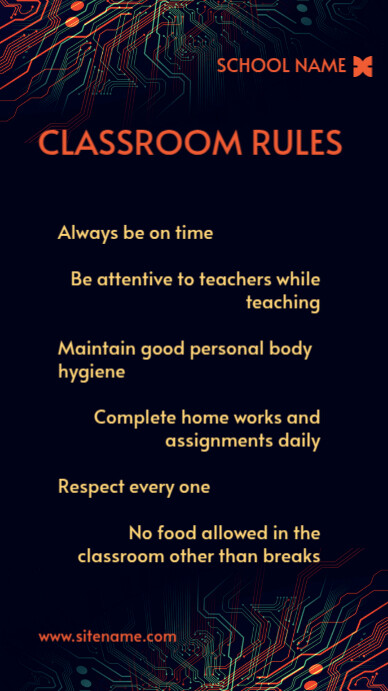 Classroom Rules Template | PosterMyWall