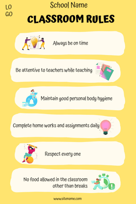 Modèle Classroom Rules | PosterMyWall