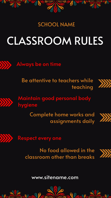 Classroom Rules Template | PosterMyWall