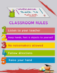 Class Rules Template | PosterMyWall