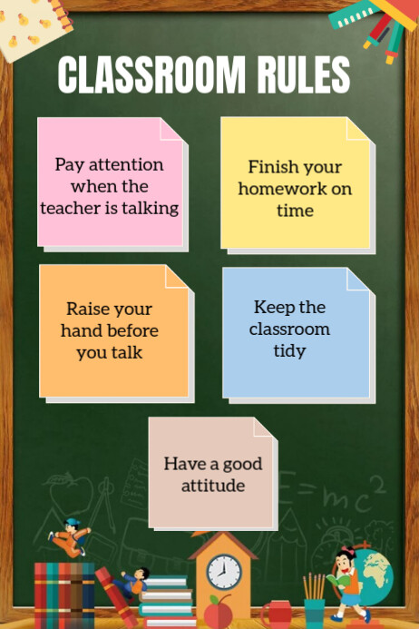 Classroom Rules Poster Template | PosterMyWall