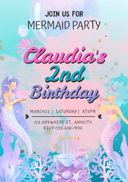 Claudia's 2nd Birthday Design Template | PosterMyWall