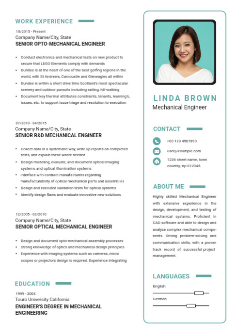 Clean & Simple Resume Template | PosterMyWall