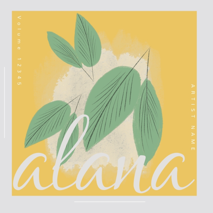 Clean Botanical Hand Drawn Album Cover Template | PosterMyWall