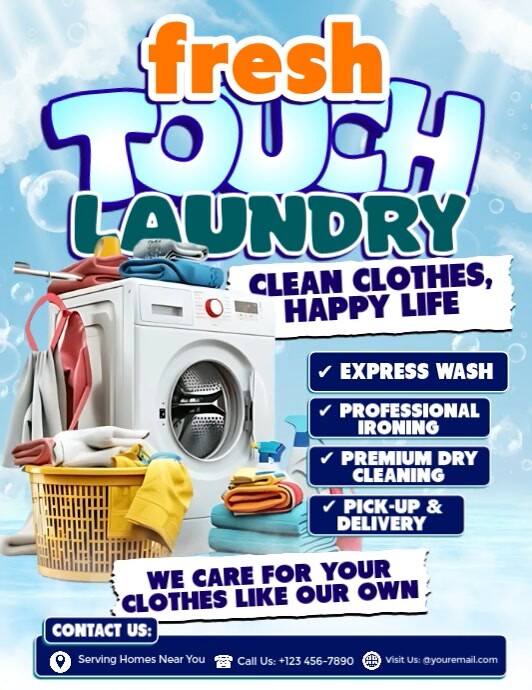 Clean Clothes, Fresh New Start Template | PosterMyWall
