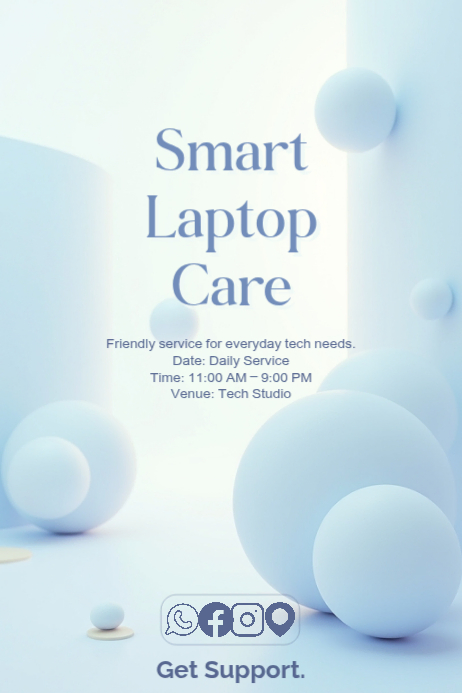 Clean Laptop Repair Poster Template | PosterMyWall