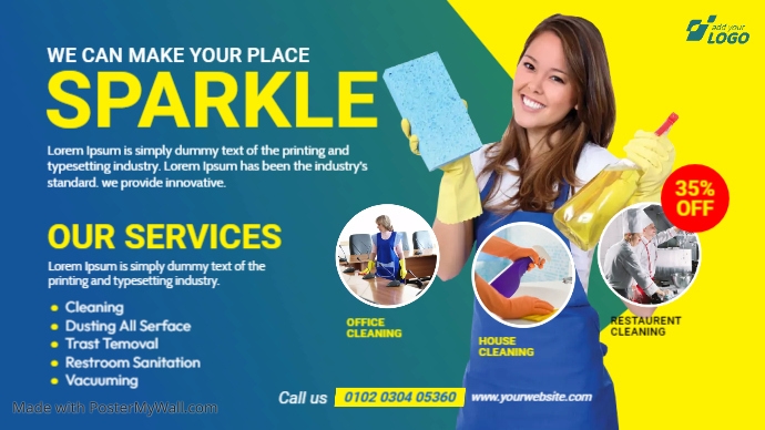 Copy of Clean Service Company Ad | PosterMyWall