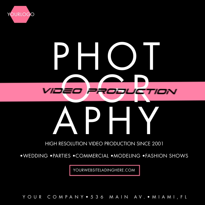 Clean Video Production Photography Ad Template | PosterMyWall