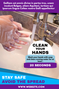 Clean your hands flyer design template | PosterMyWall