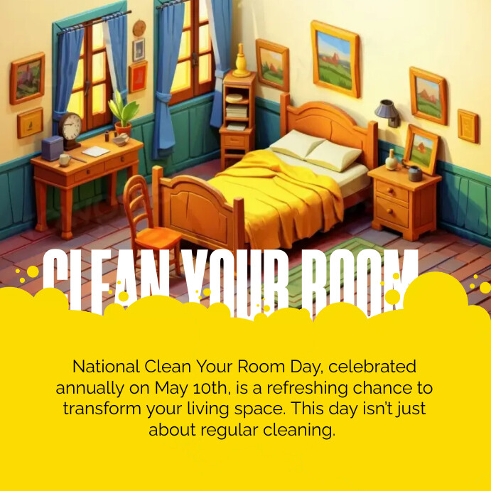 Copy of Clean Your Room Day Instagram Post | PosterMyWall